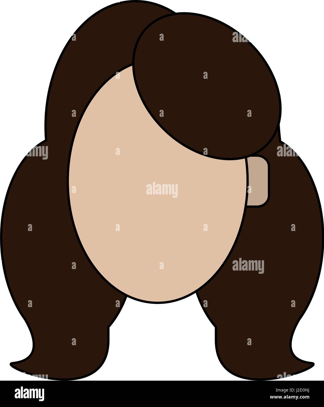 color graphic faceless front view woman Stock Vector Image & Art - Alamy