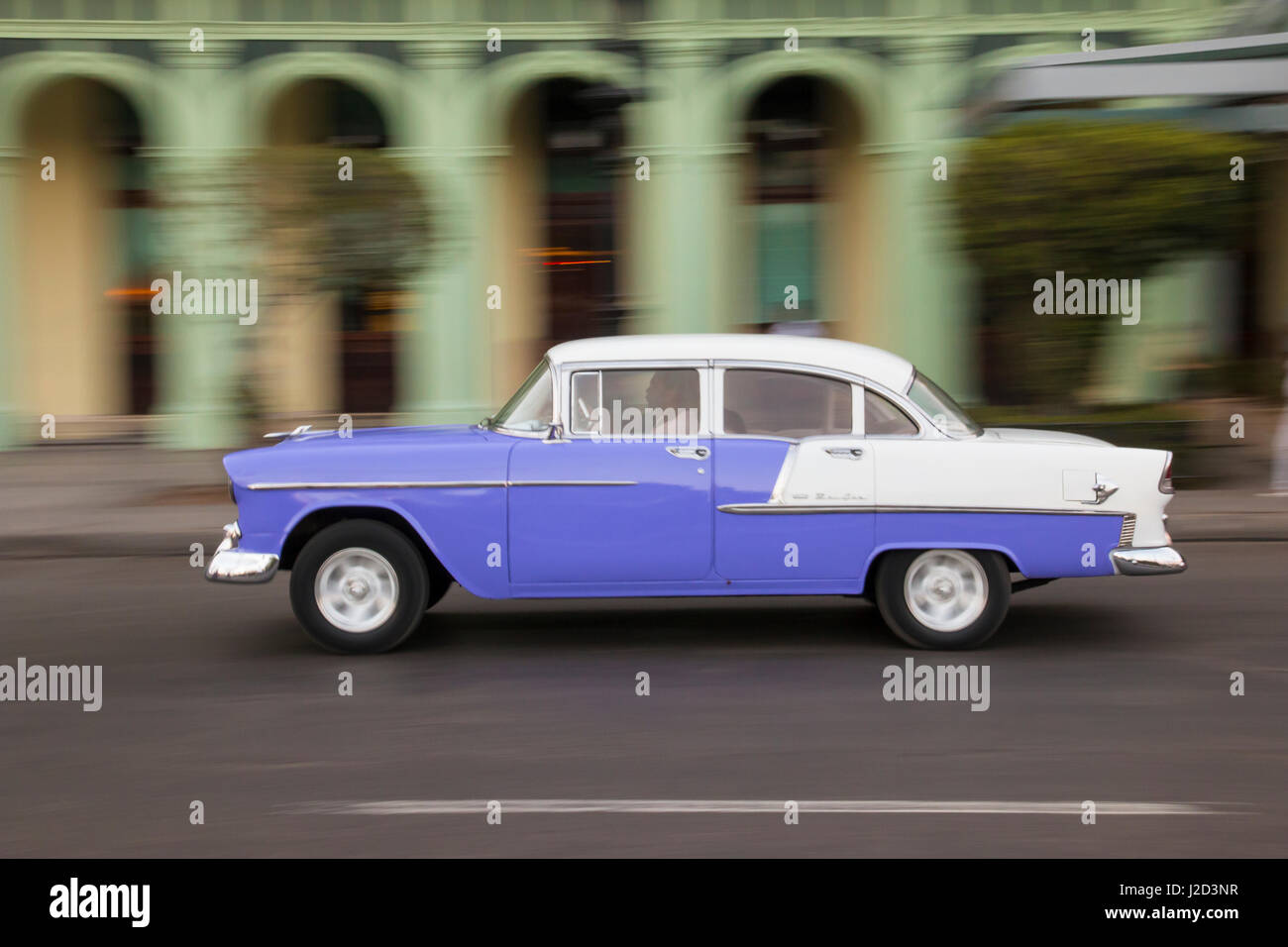 Caribbean, Cuba, Havana. 1955 Chevrolet Bel Air. Collectible, vintage ...