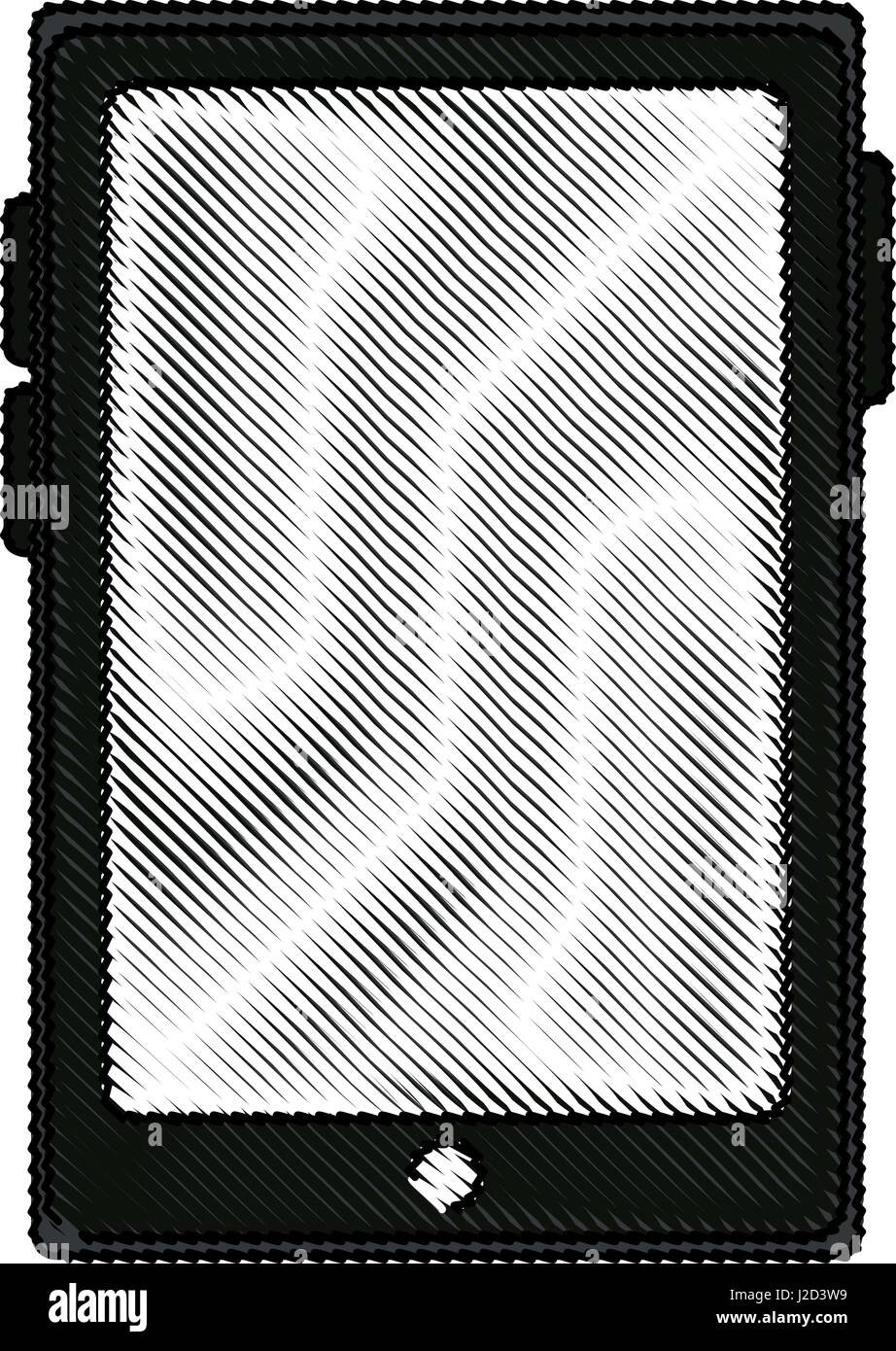 color blurred stripe of tablet tech device icon Stock Vector Image ...