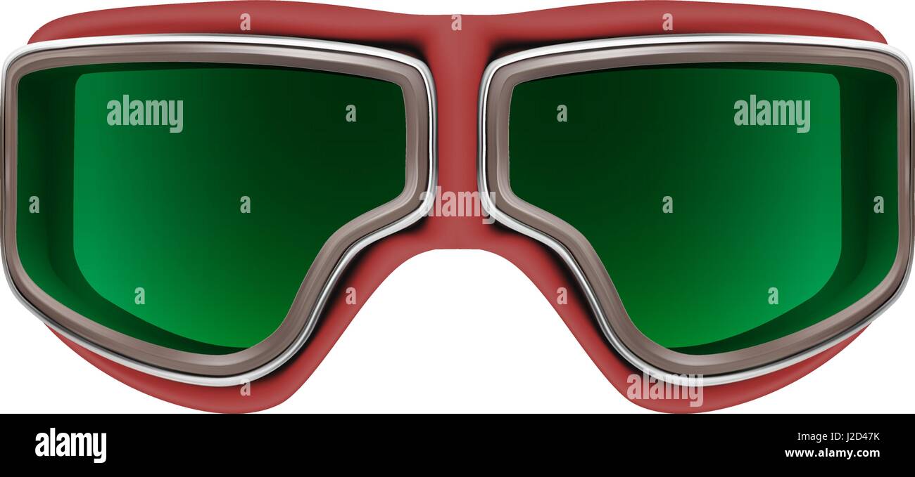 Realistic 3D retro aviator goggles for airplane Stock Vector Image ...