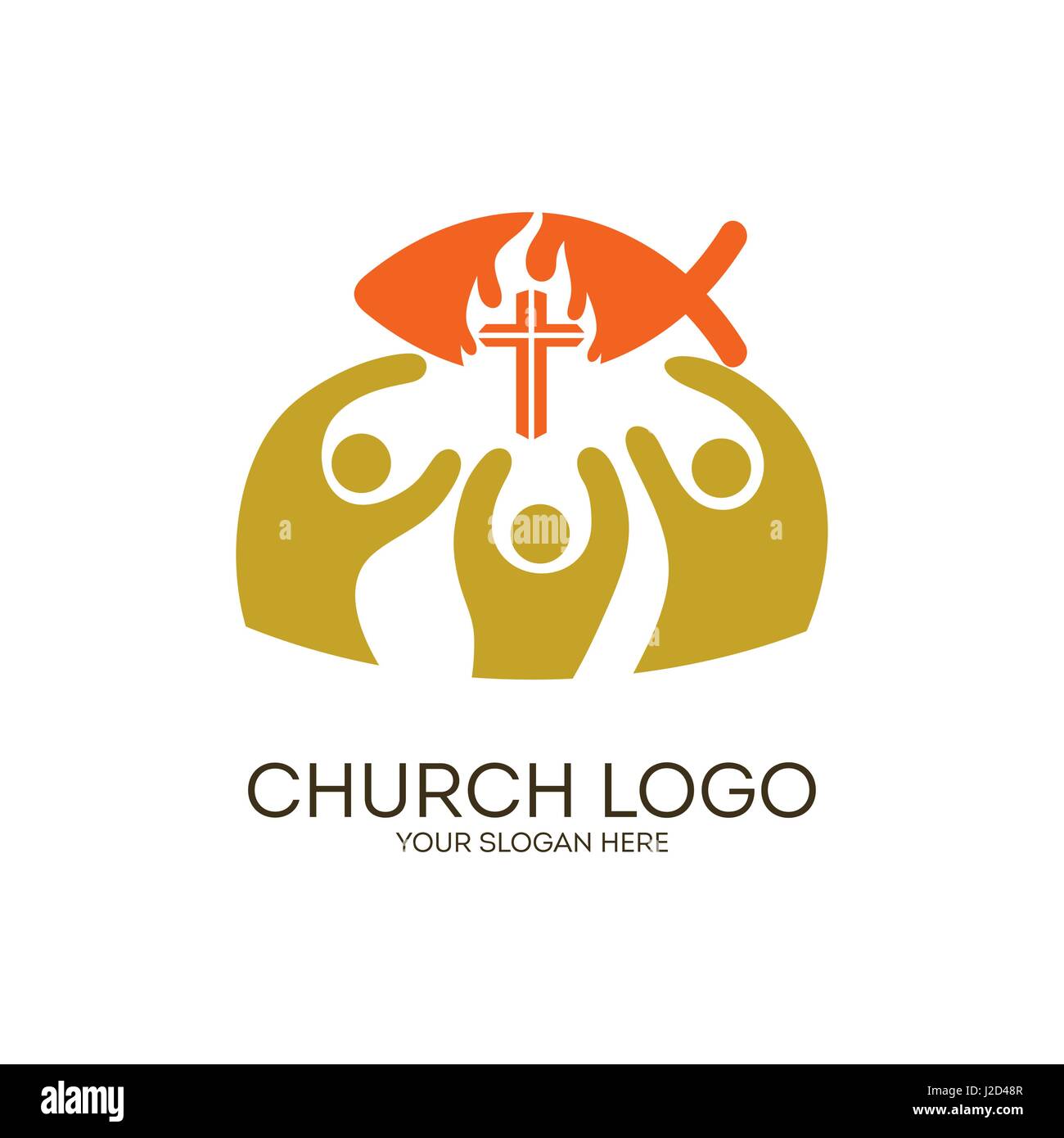 Church logo. Christian symbols. Unity in Jesus Christ Stock Vector ...