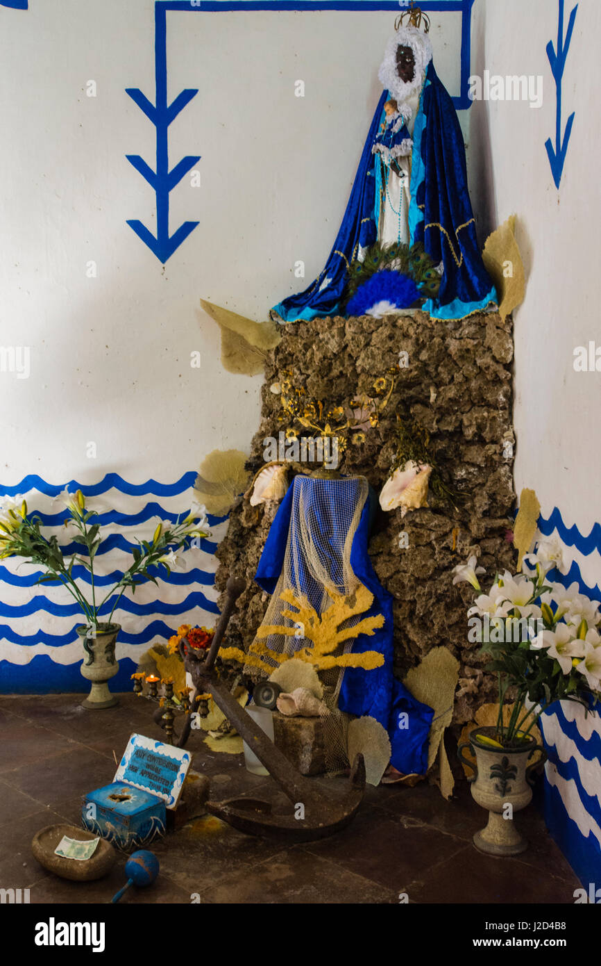 Cuba, Sancti Spiritus Province, Trinidad. Shrine in a Santeria Casa de ...