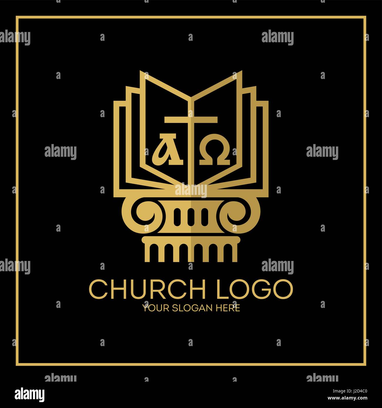 Alpha omega in church Stock Vector Images - Alamy