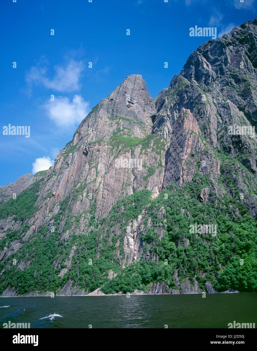 Canada, Newfoundland, Gros Morne National Park, Steep cliffs, formed by ...