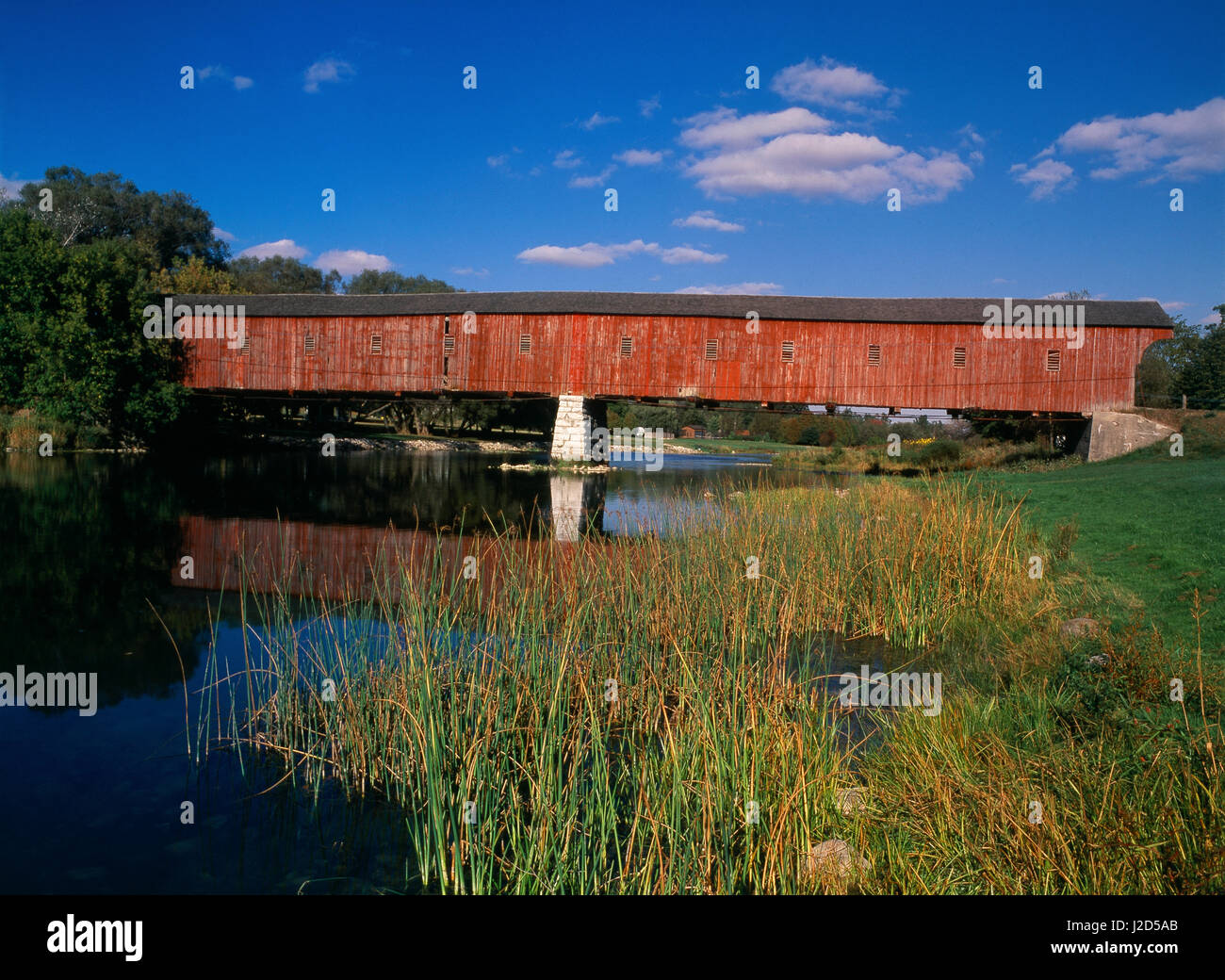 Canada, Ontario, Montrose, West Montrose Covered Bridge (Large format ...