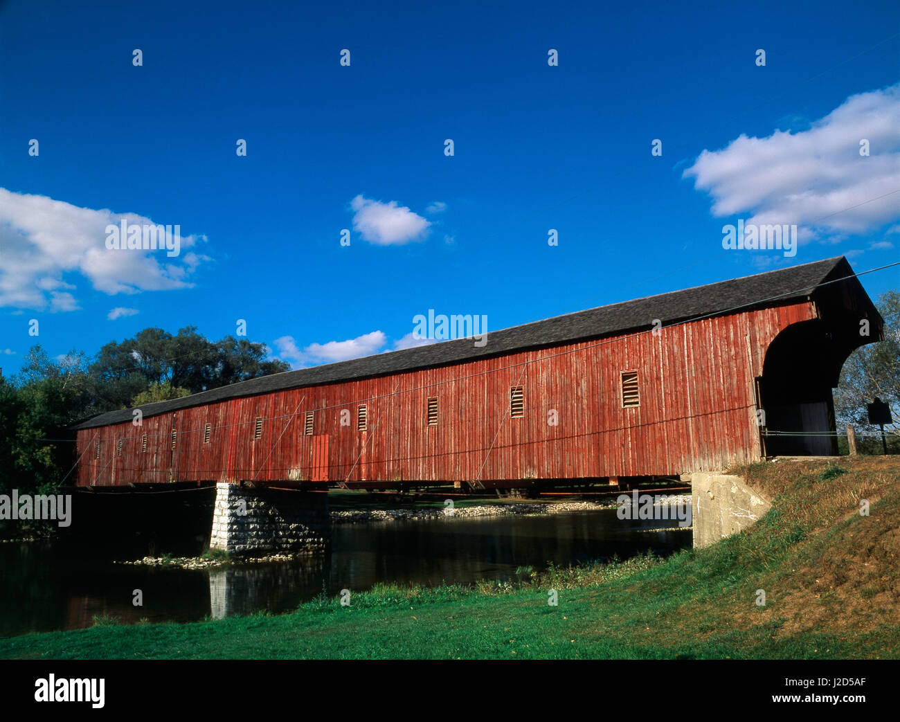 Canada, Ontario, Montrose, West Montrose Covered Bridge (Large format ...
