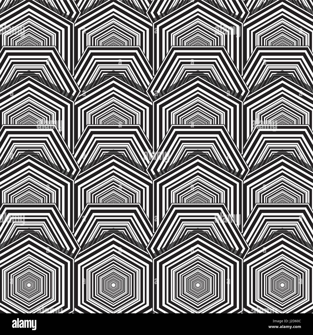 black and white hexagon geometric pattern background Stock Vector Image ...
