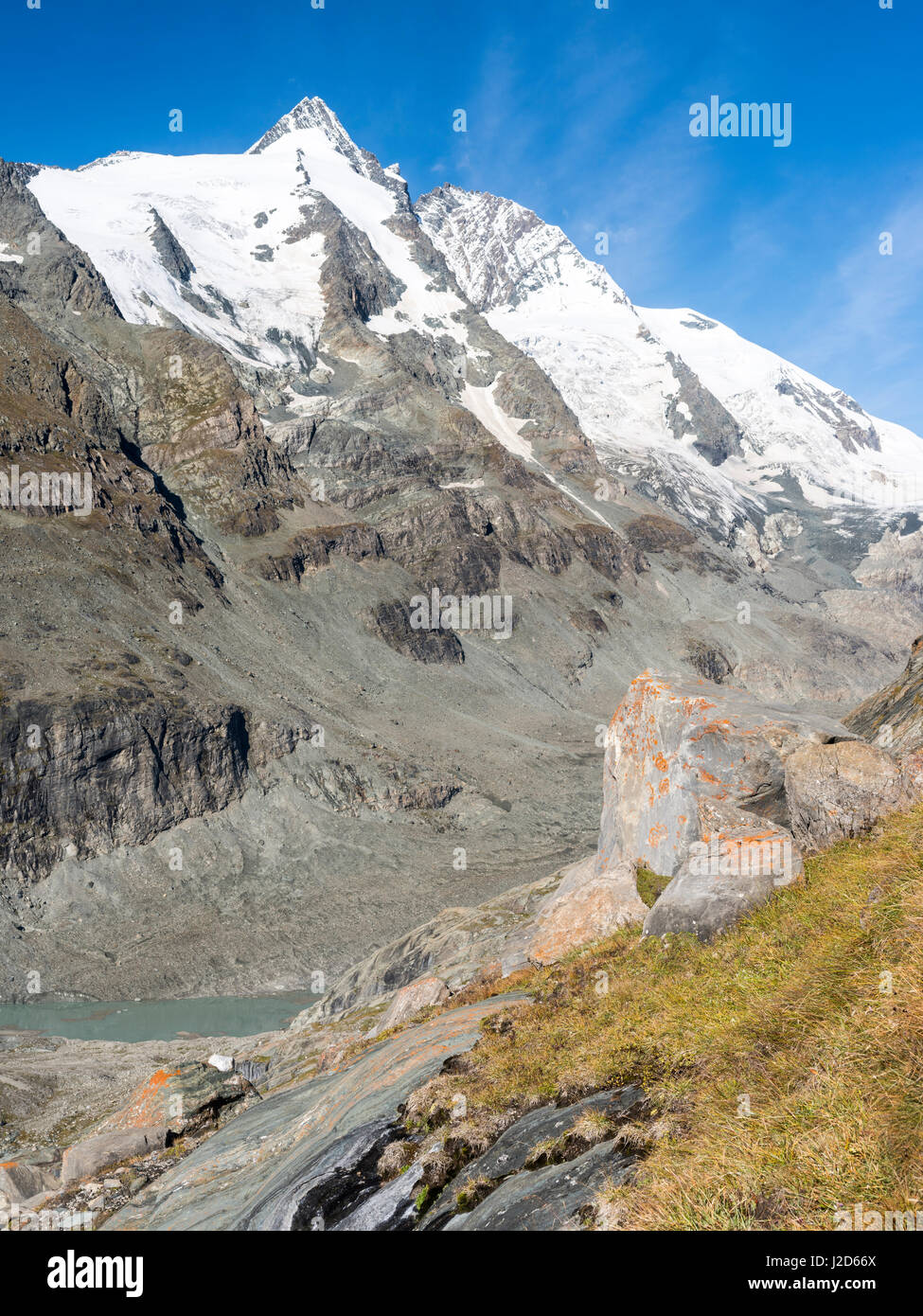 Mount Grossglockner (3798m), the highest mountain in Austria and symbol ...