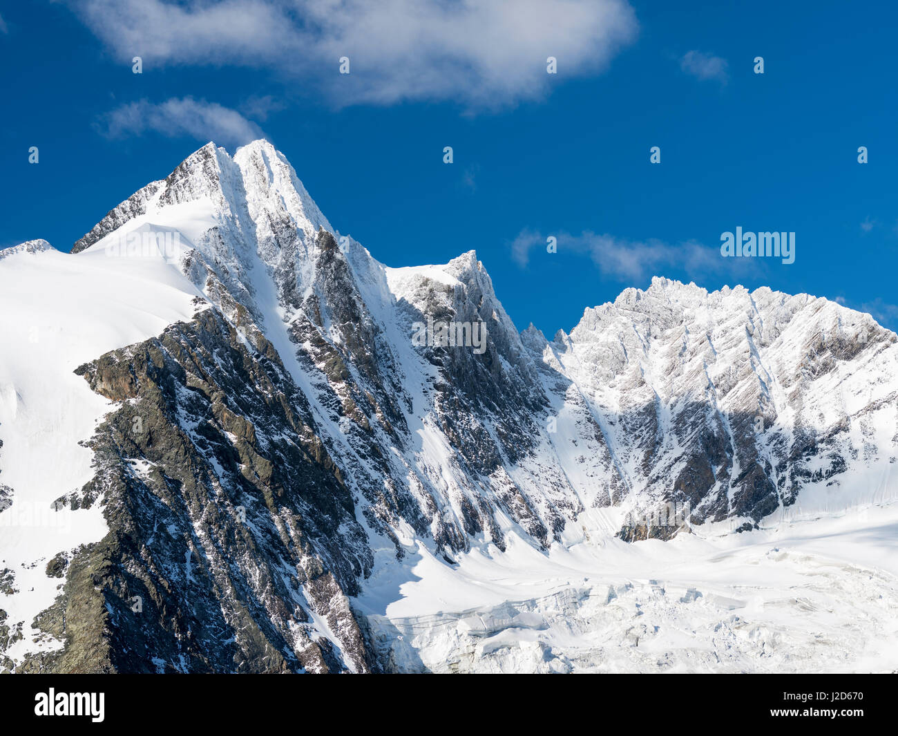 Mount Grossglockner (3798m), the highest mountain in Austria and symbol ...