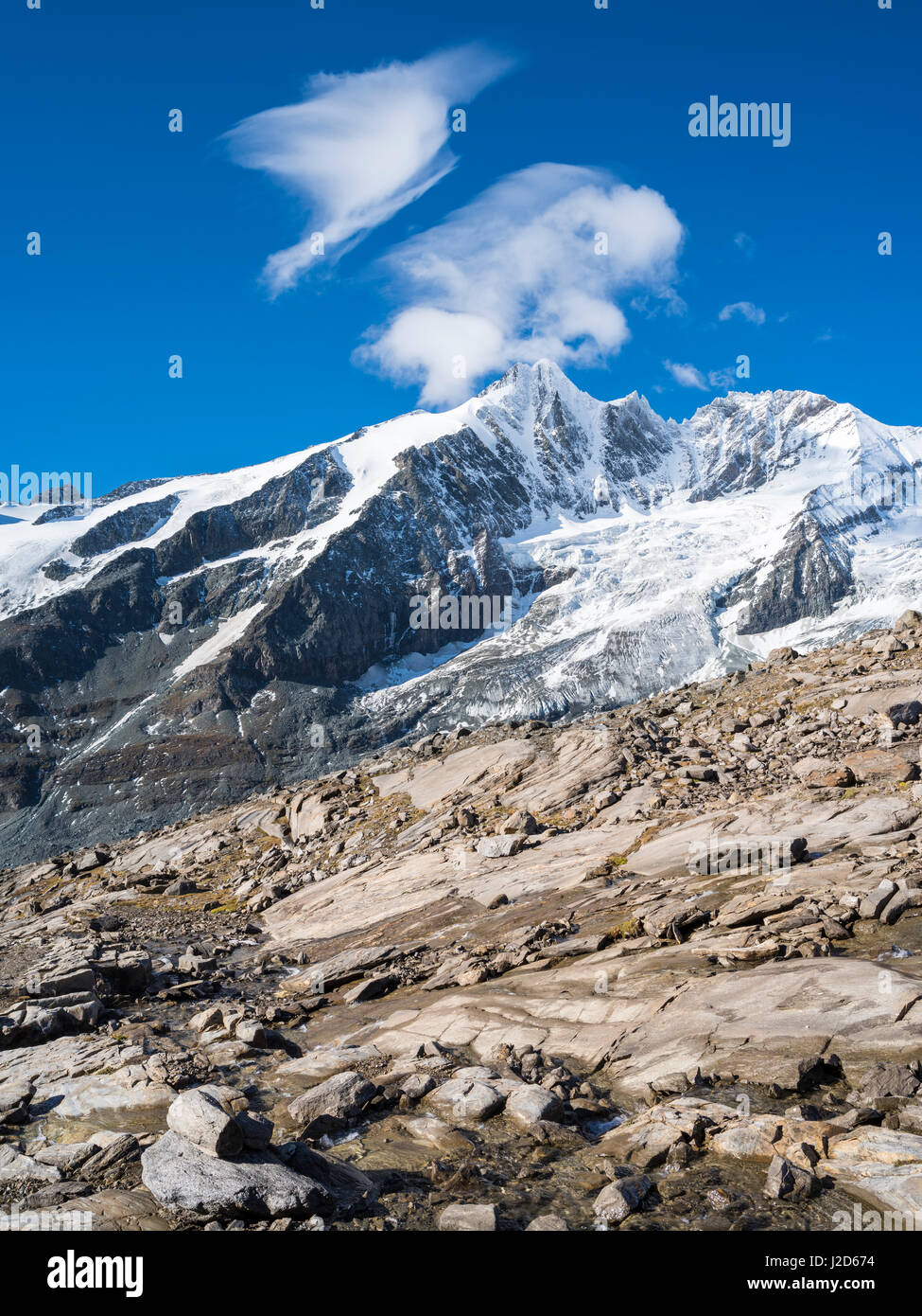 Mount Grossglockner (3798m), the highest mountain in Austria and symbol ...