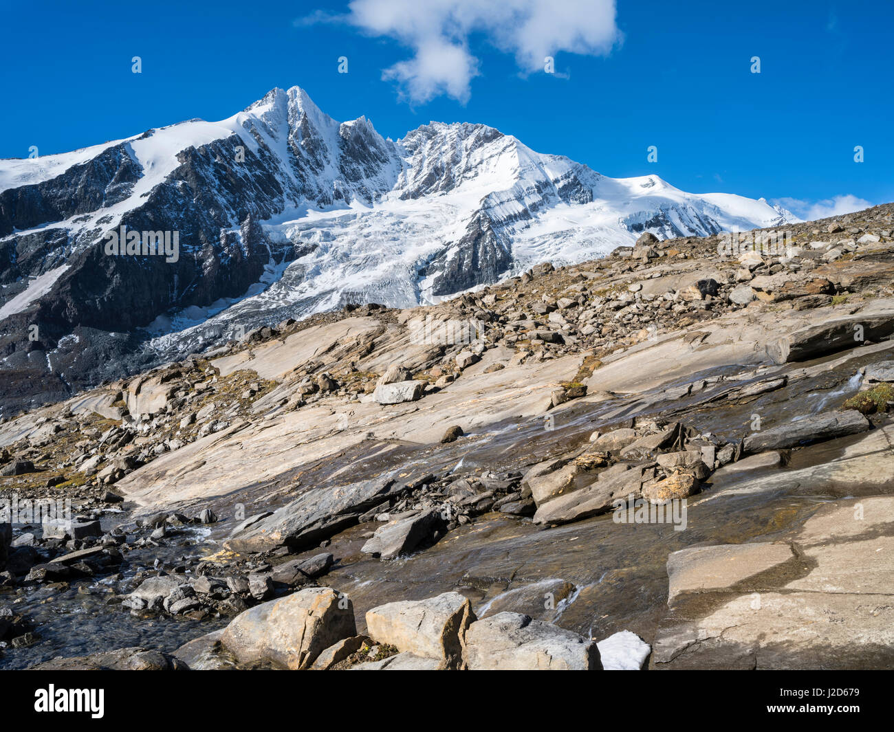 Mount Grossglockner (3798m), the highest mountain in Austria and symbol ...