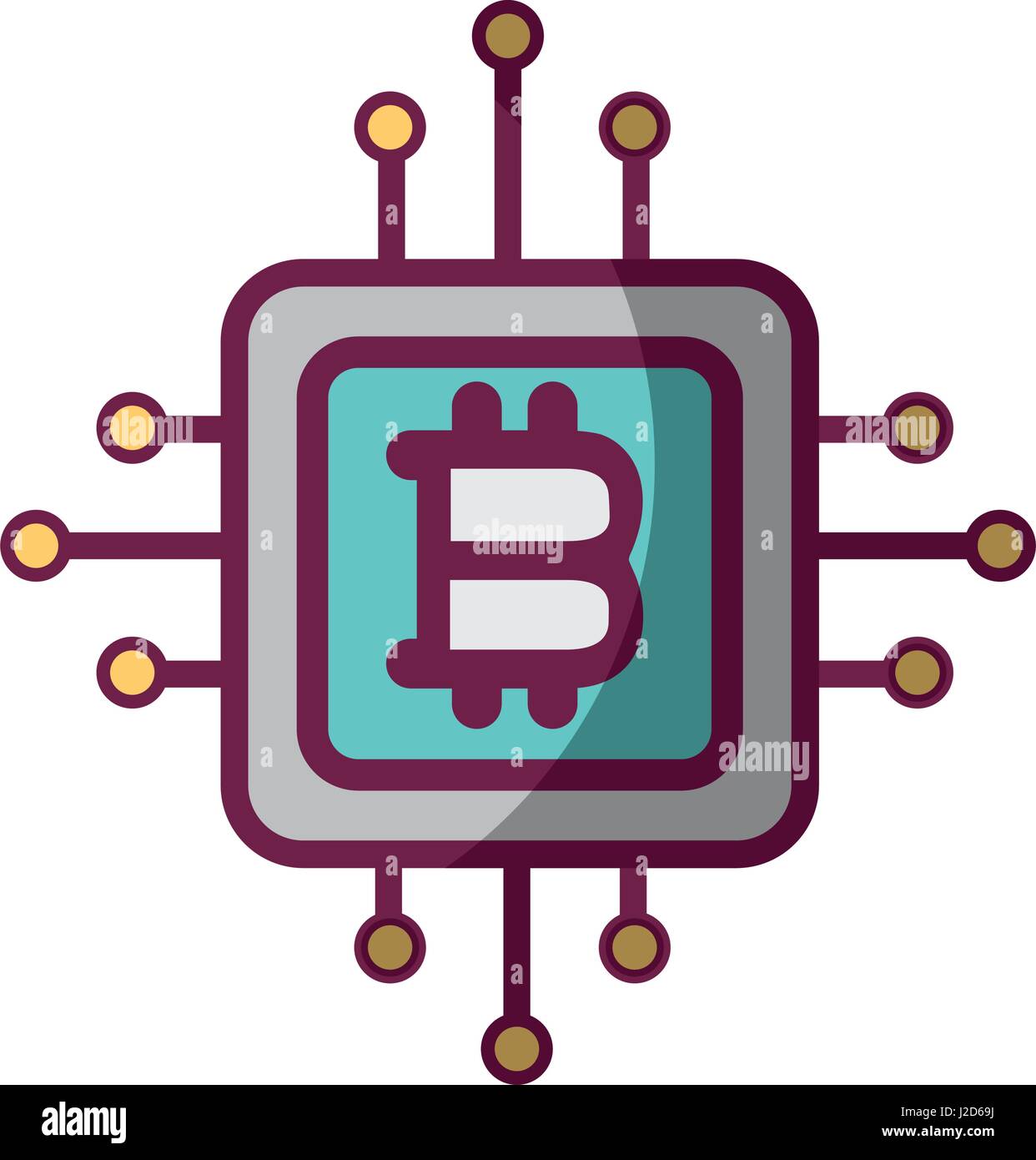 Bitcoin currency sign circuits Stock Vector Images - Alamy