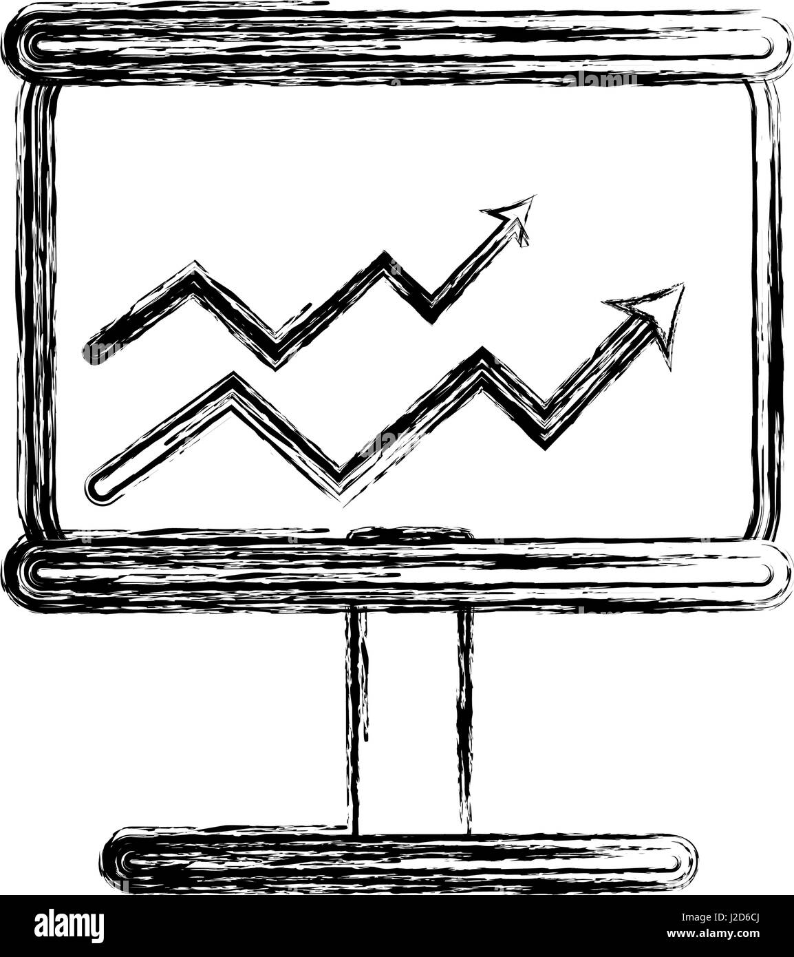 figure board with financial arrow to growing business Stock Vector ...