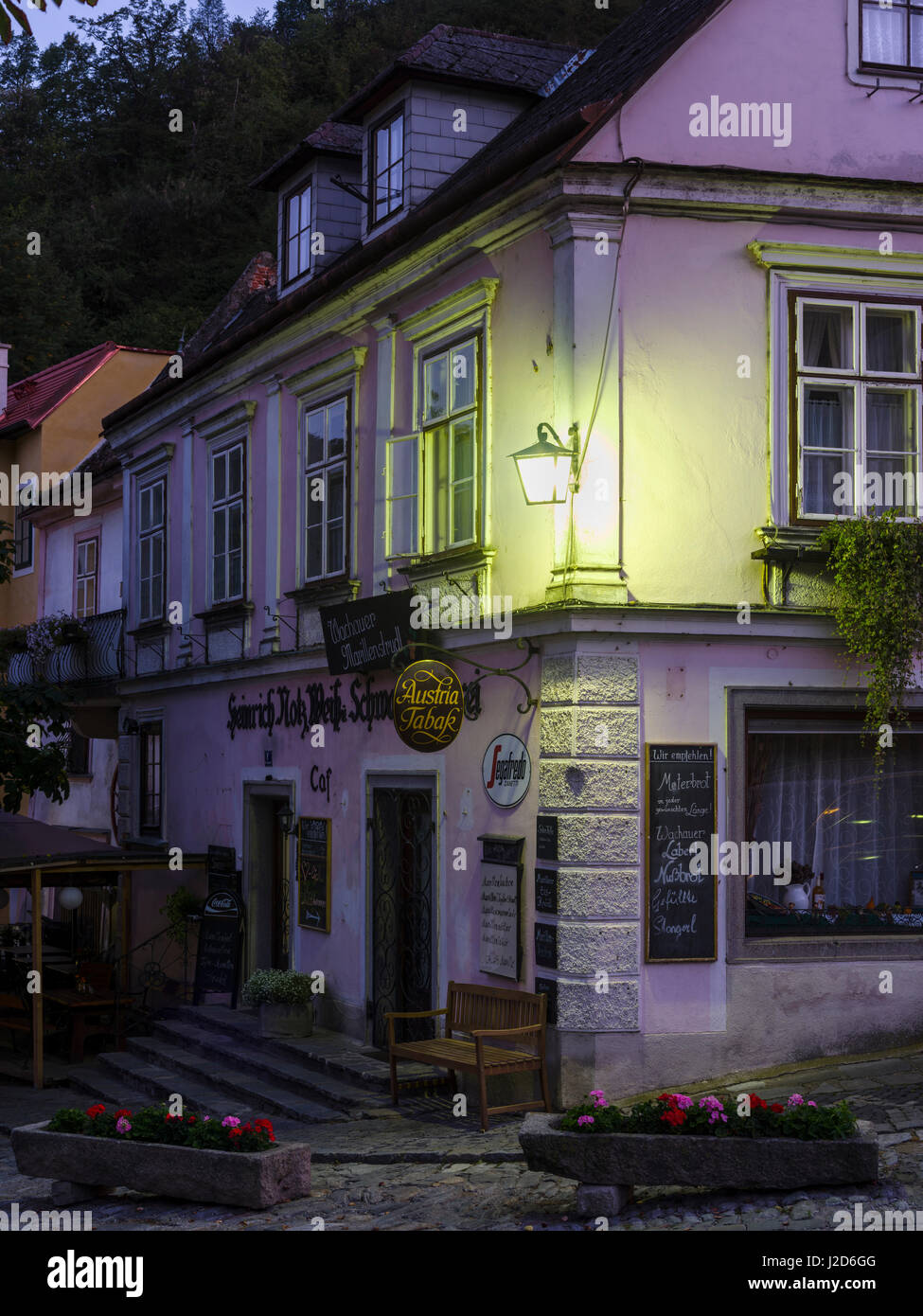 The village Spitz in the Wachau. The Wachau is a famous vineyard and ...