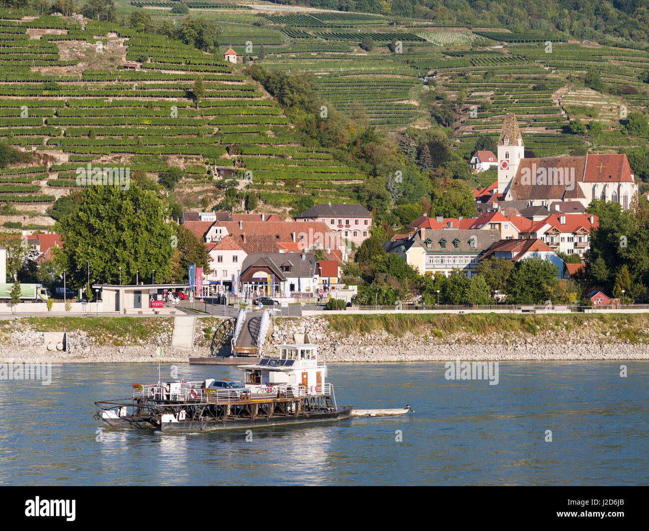 The village Spitz in the Wachau. The Wachau is a famous vineyard and ...