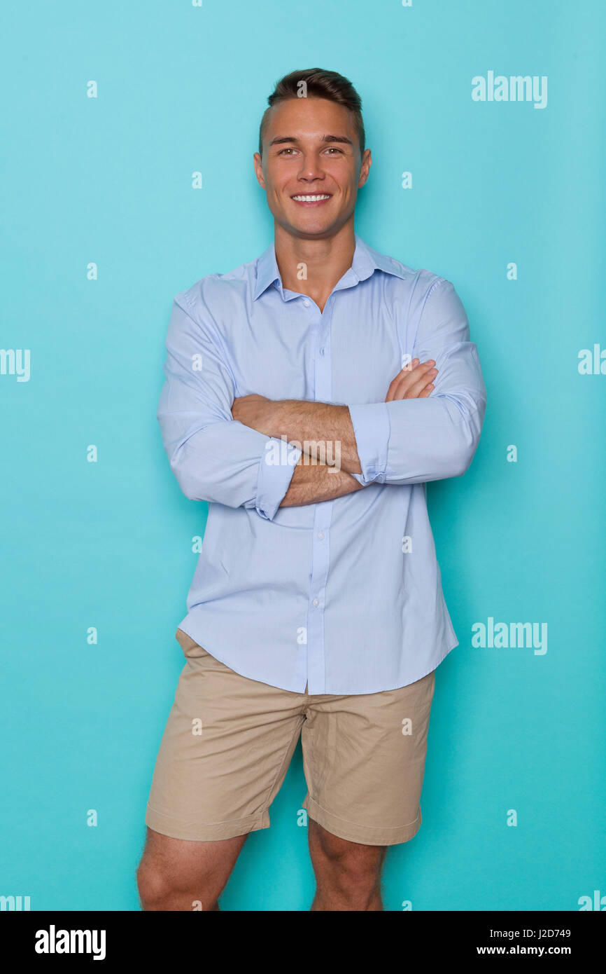 Unbuttoned Blue Shirt High Resolution Stock Photography and Images - Alamy