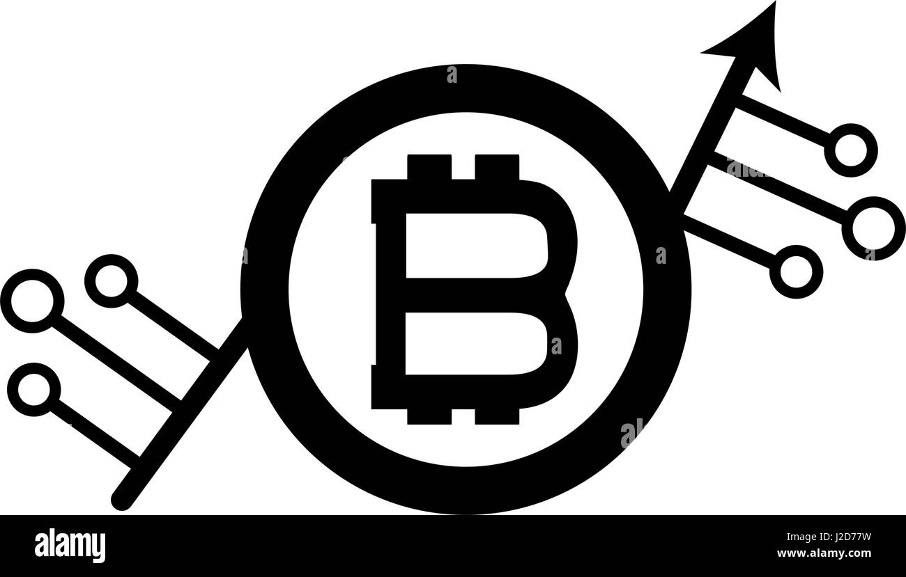 bitcoin currency sign with circuits network Stock Vector Image & Art ...