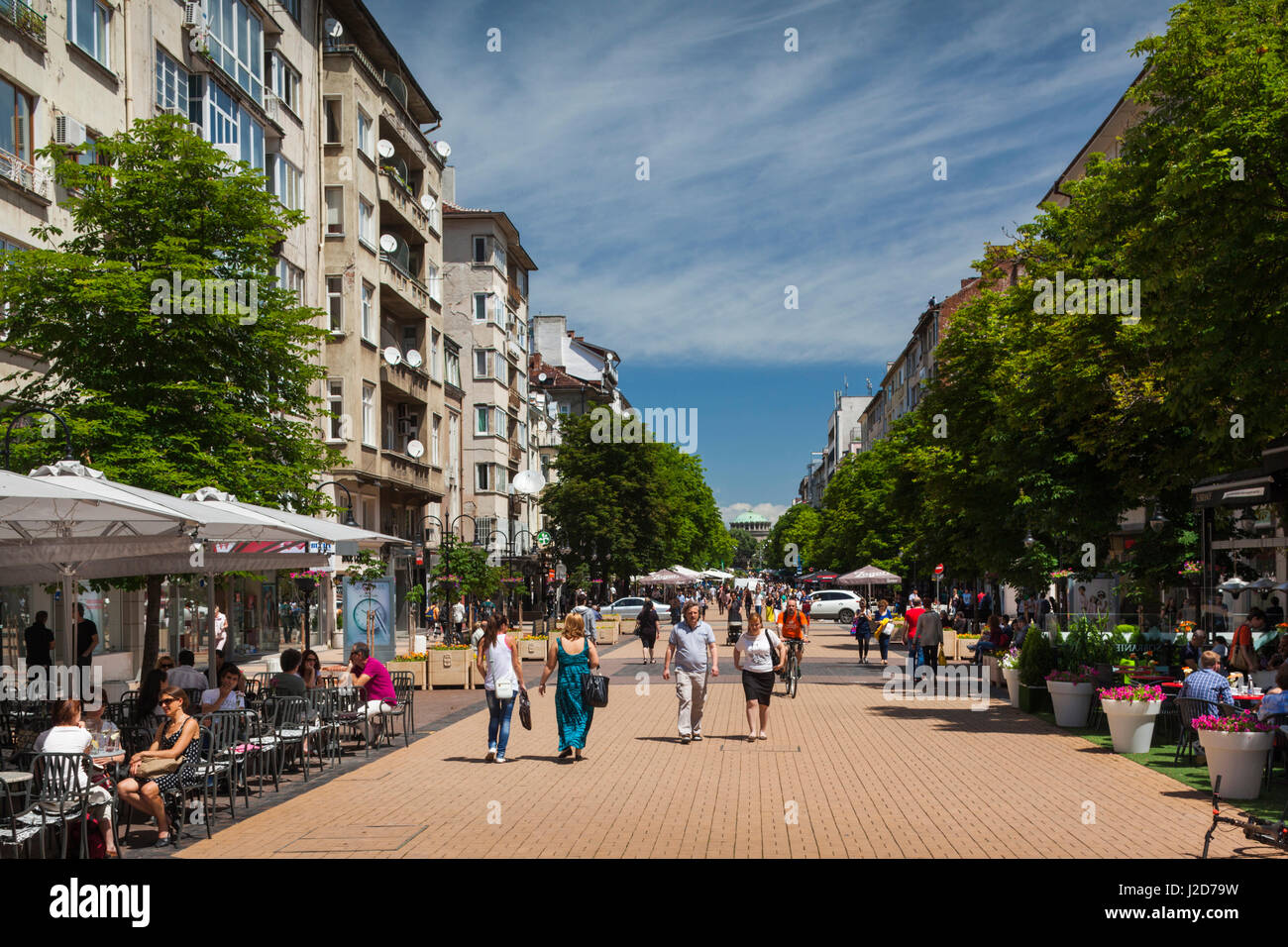 Bulgaria, Sofia, Vitosha Boulevard, pedestrian street Stock Photo - Alamy