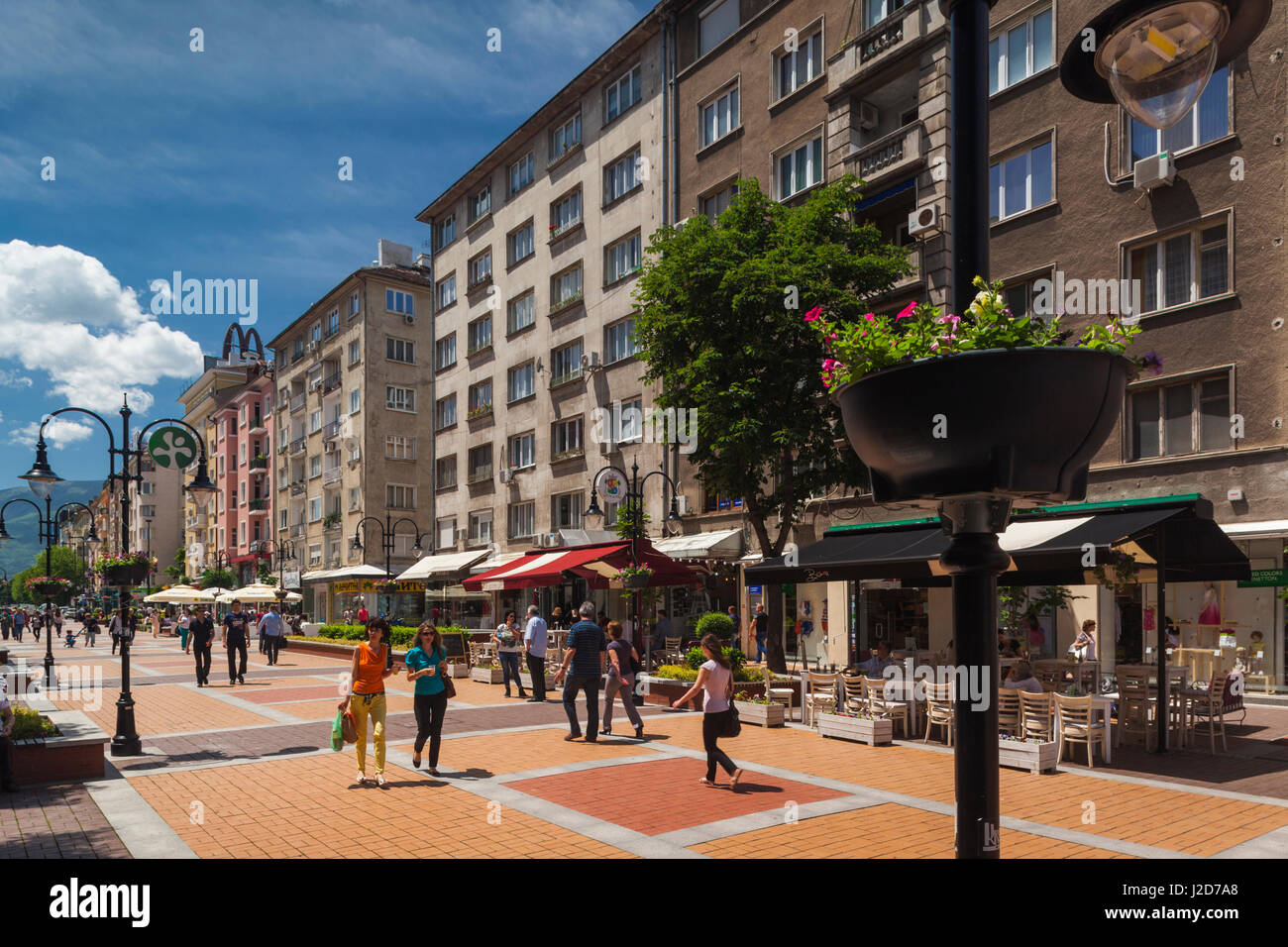 Bulgaria, Sofia, Vitosha Boulevard, pedestrian street Stock Photo - Alamy
