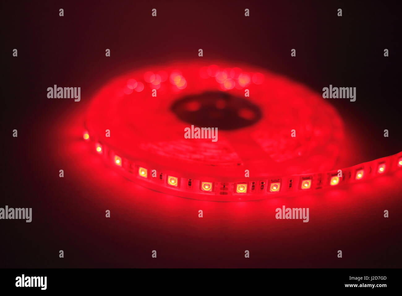Red LED strip light Stock Photo - Alamy