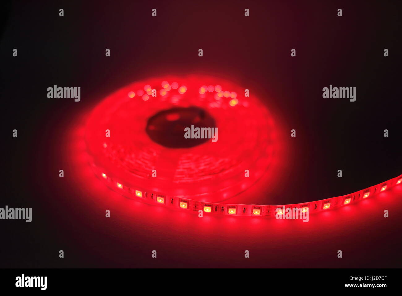 Red LED strip light Stock Photo - Alamy