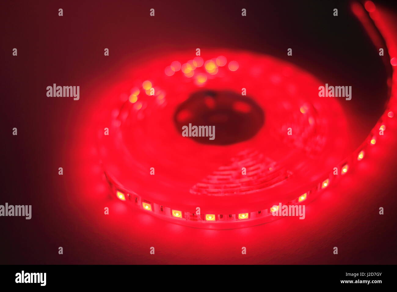 Red LED strip light Stock Photo - Alamy