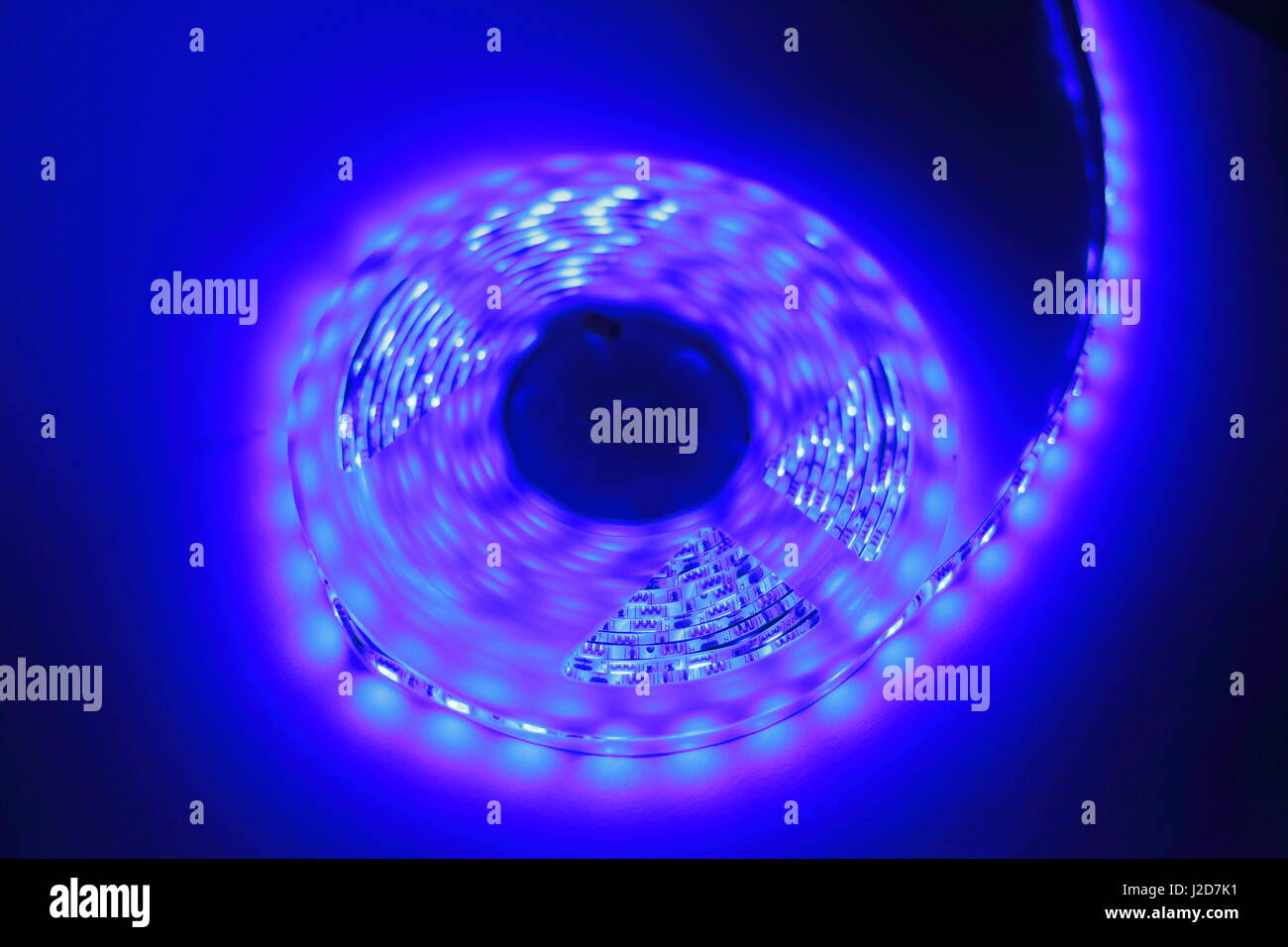 Blue LED strip light Stock Photo - Alamy