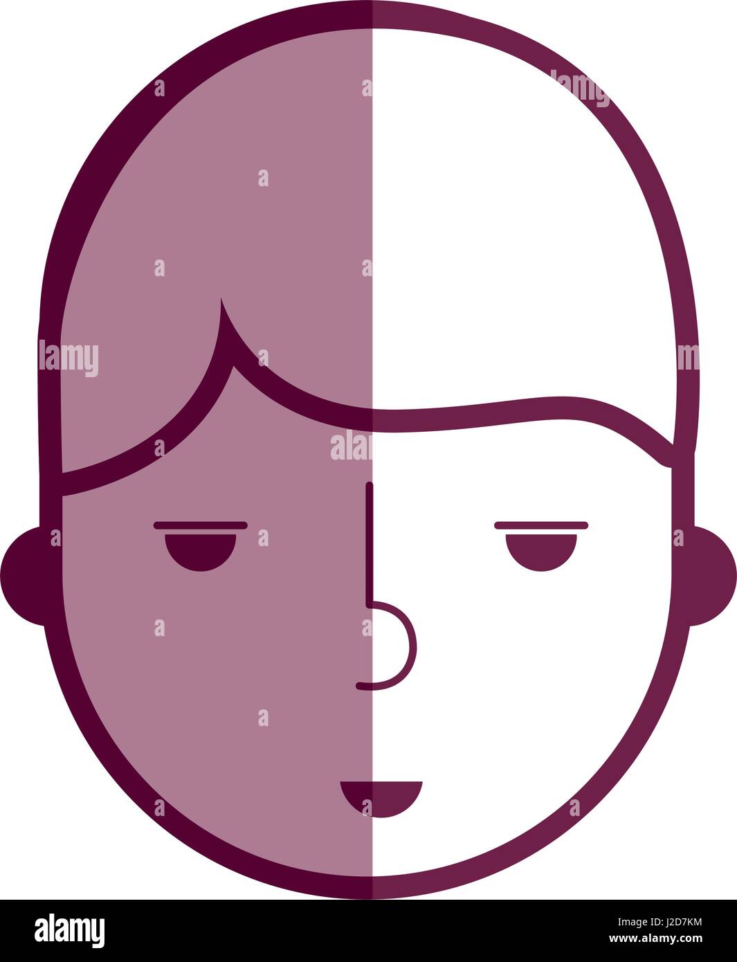 contour happy boy head delivery man Stock Vector Image & Art - Alamy