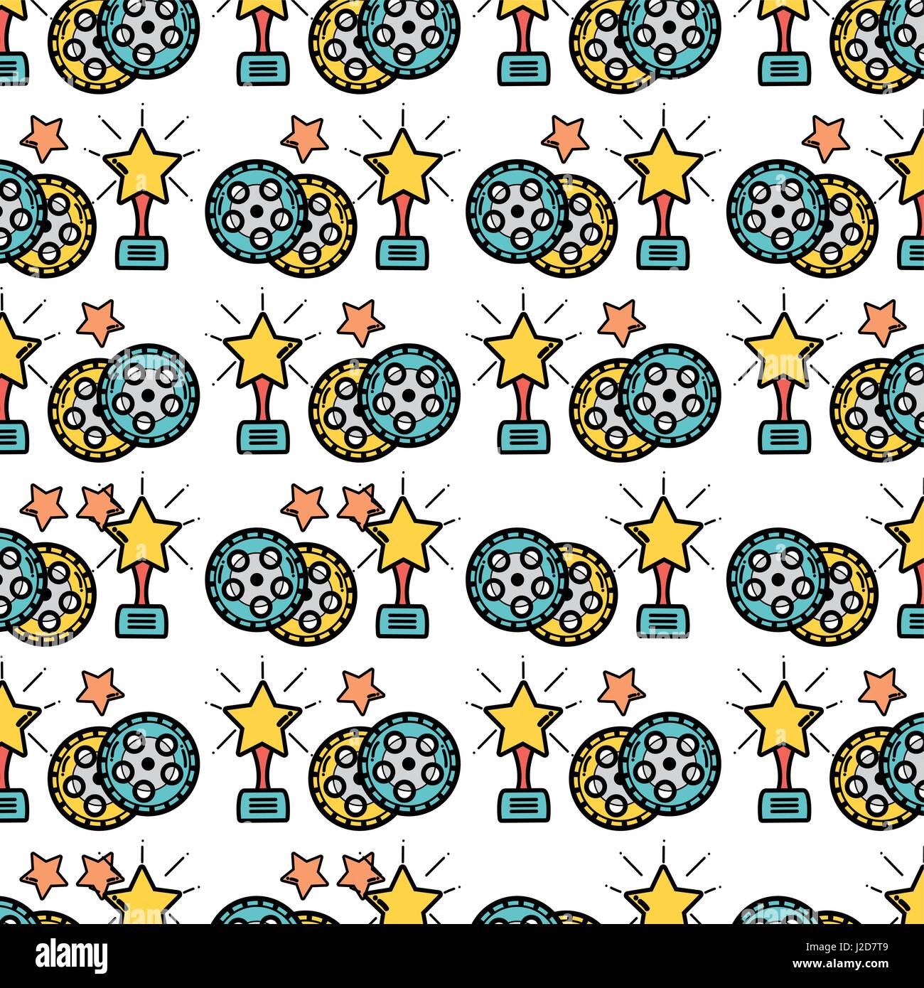 filmstrips and star prize short film background Stock Vector Image ...