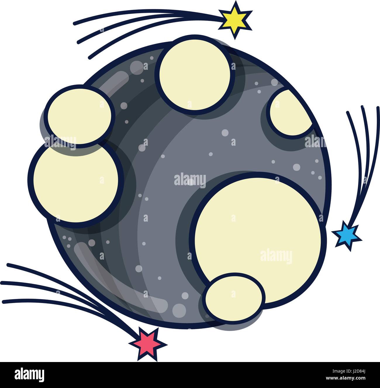 moon in the nebulae space with astral stars Stock Vector Image & Art ...