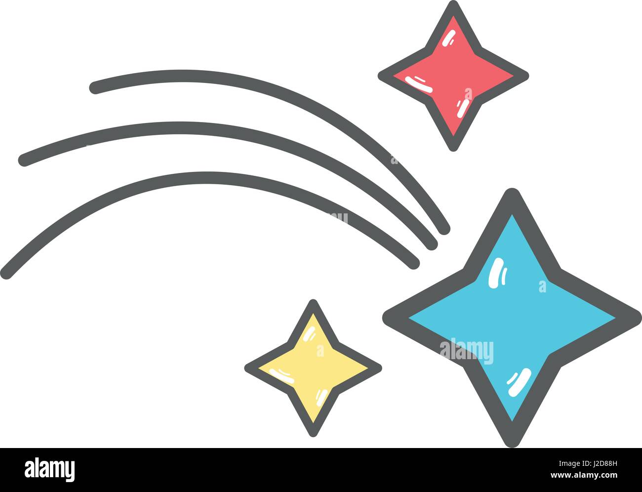 shooting star with stars in the space universe galaxy Stock Vector ...