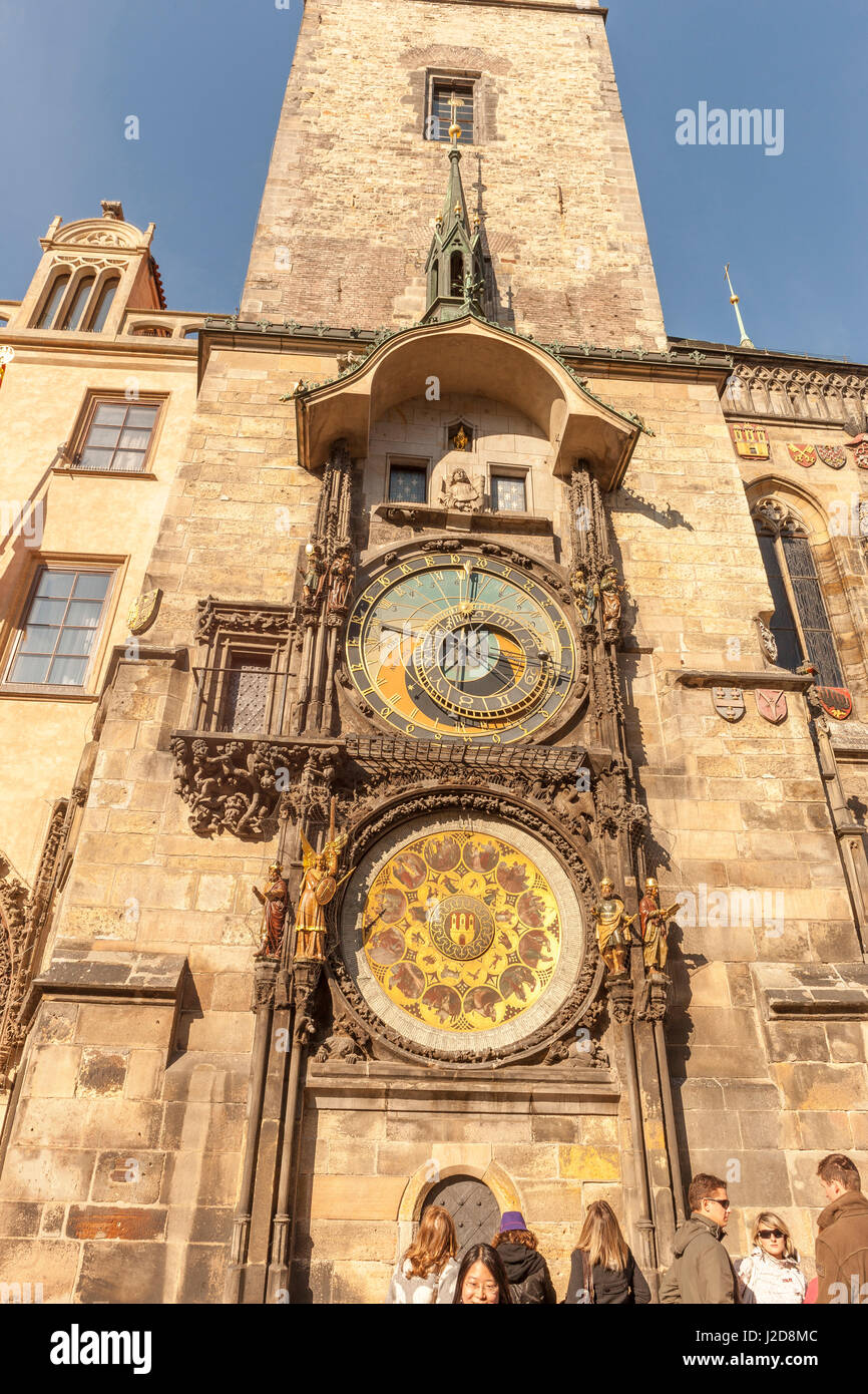 Old Town Hall Tower with astronomical clock. Prague, Czech Republic ...