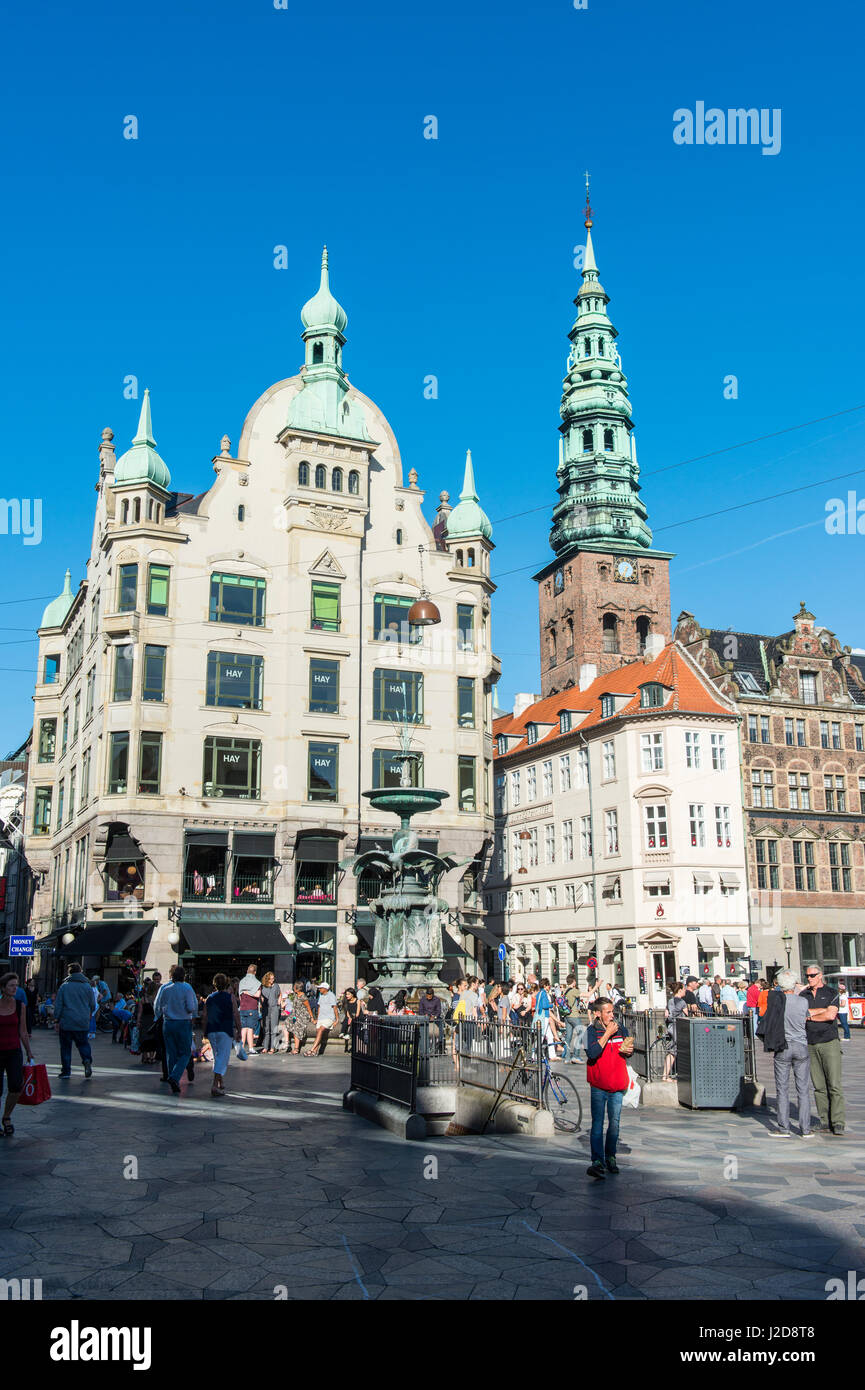 Amagertorv, Amager Square, part of the Stroget pedestrian zone ...