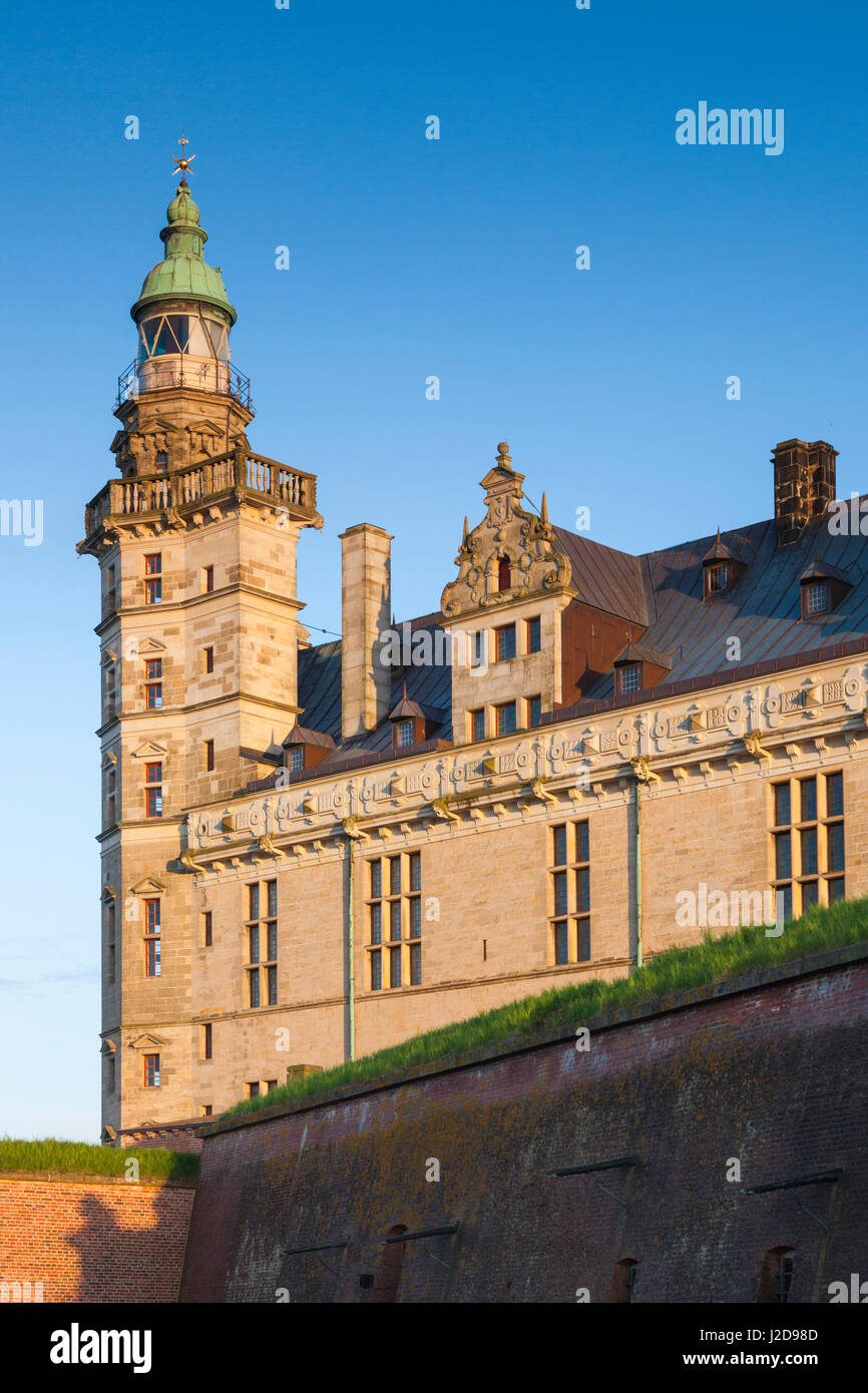 Denmark, Zealand, Helsingor, Kronborg Castle, also known as Elsinore ...