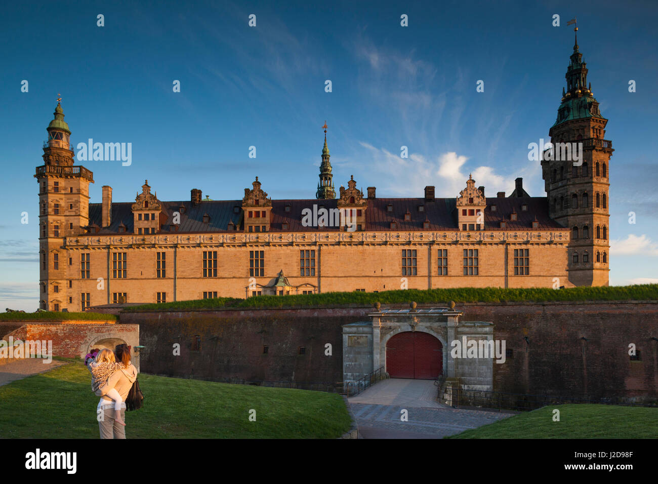 Denmark, Zealand, Helsingor, Kronborg Castle, also known as Elsinore ...