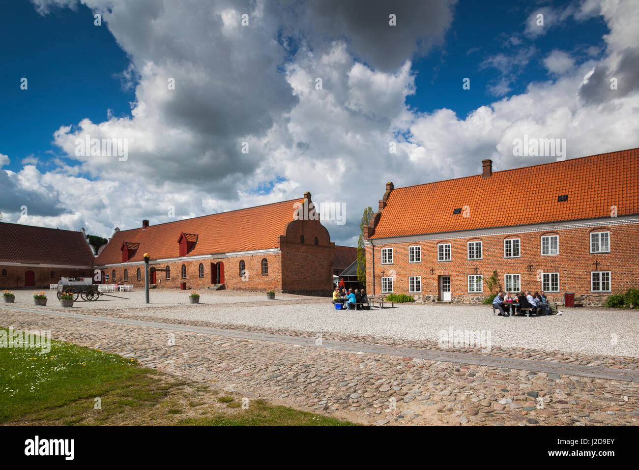Denmark, Jutland, Auning, Gammel Estrup manor house, manor buildings Stock Photo - Alamy