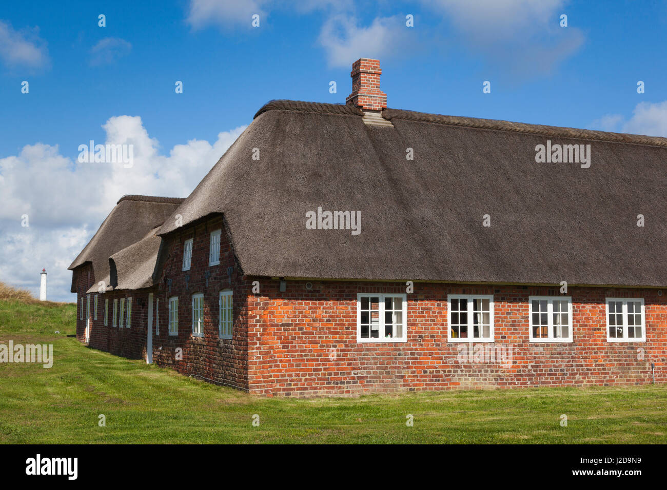 Denmark, Jutland, Danish Riviera, Hvide Sande, traditional farm house ...