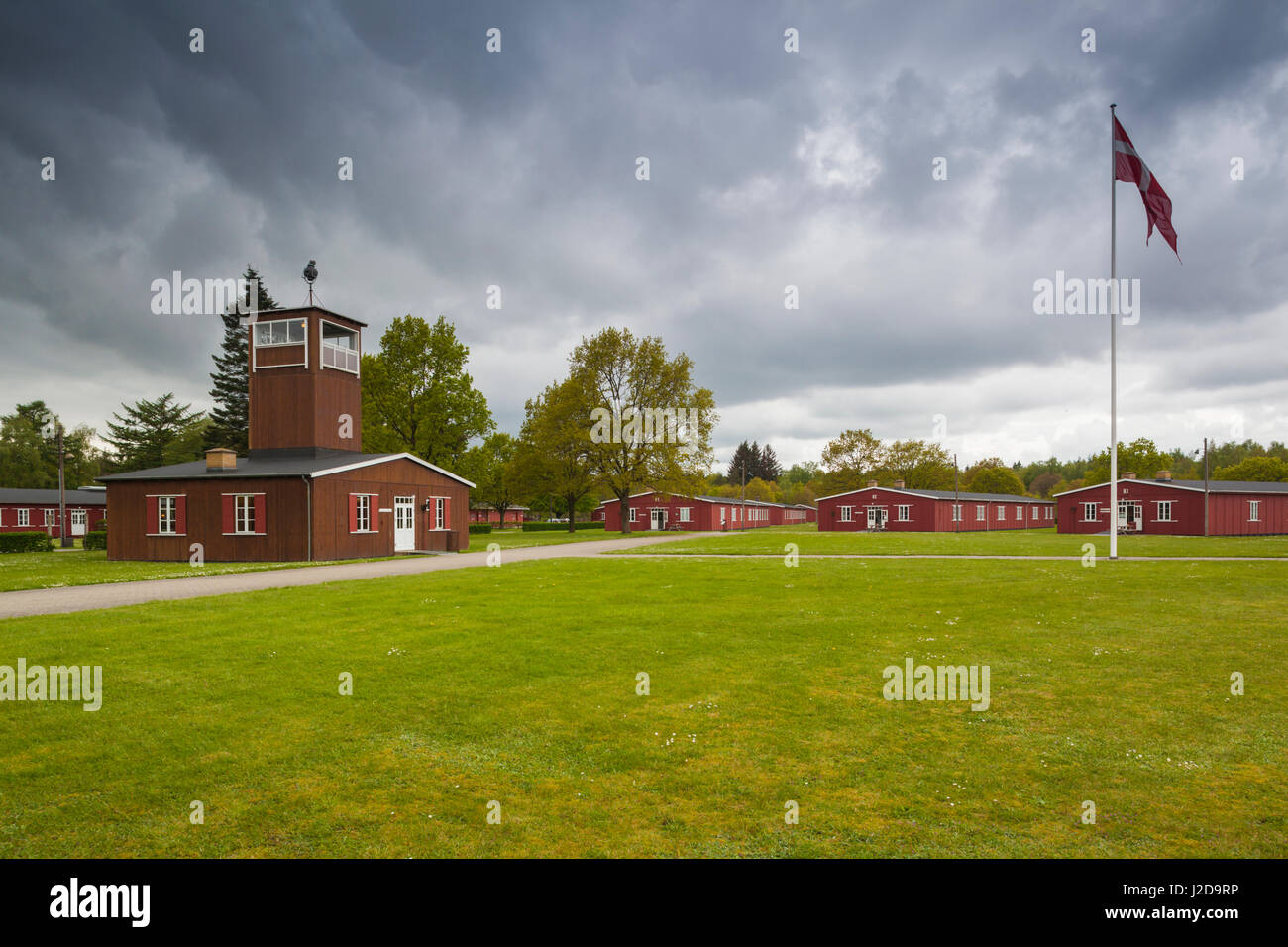 Denmark, Jutland, Padborg, Froslevlejren, former WW2-era Froslev Prison ...