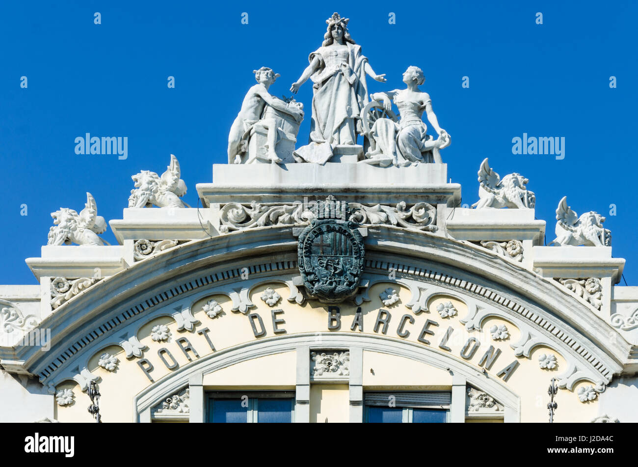 The old customs house at Barcelona Port Stock Photo - Alamy