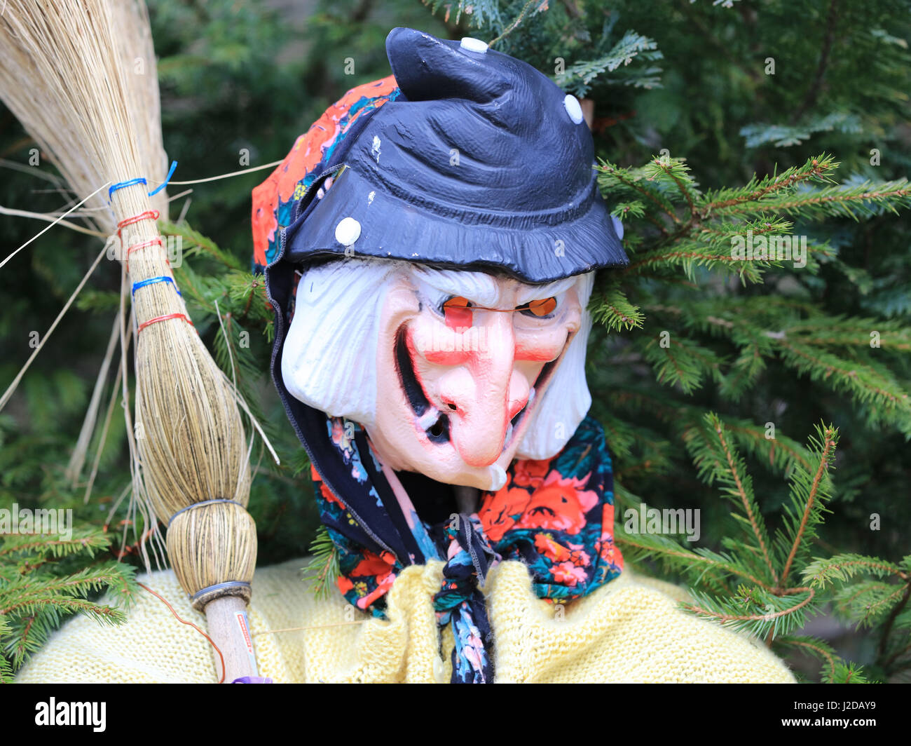 Harz Mountains, Germany. 26th Apr, 2017. Walpurgis Night witch doll ...