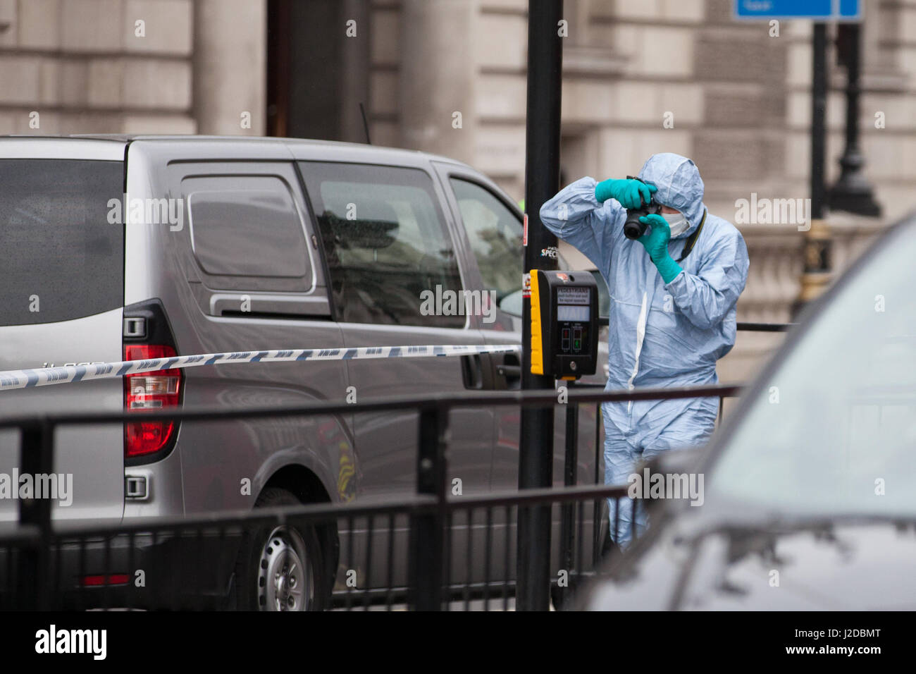 Police officers at the scene in parliament square hi-res stock ...