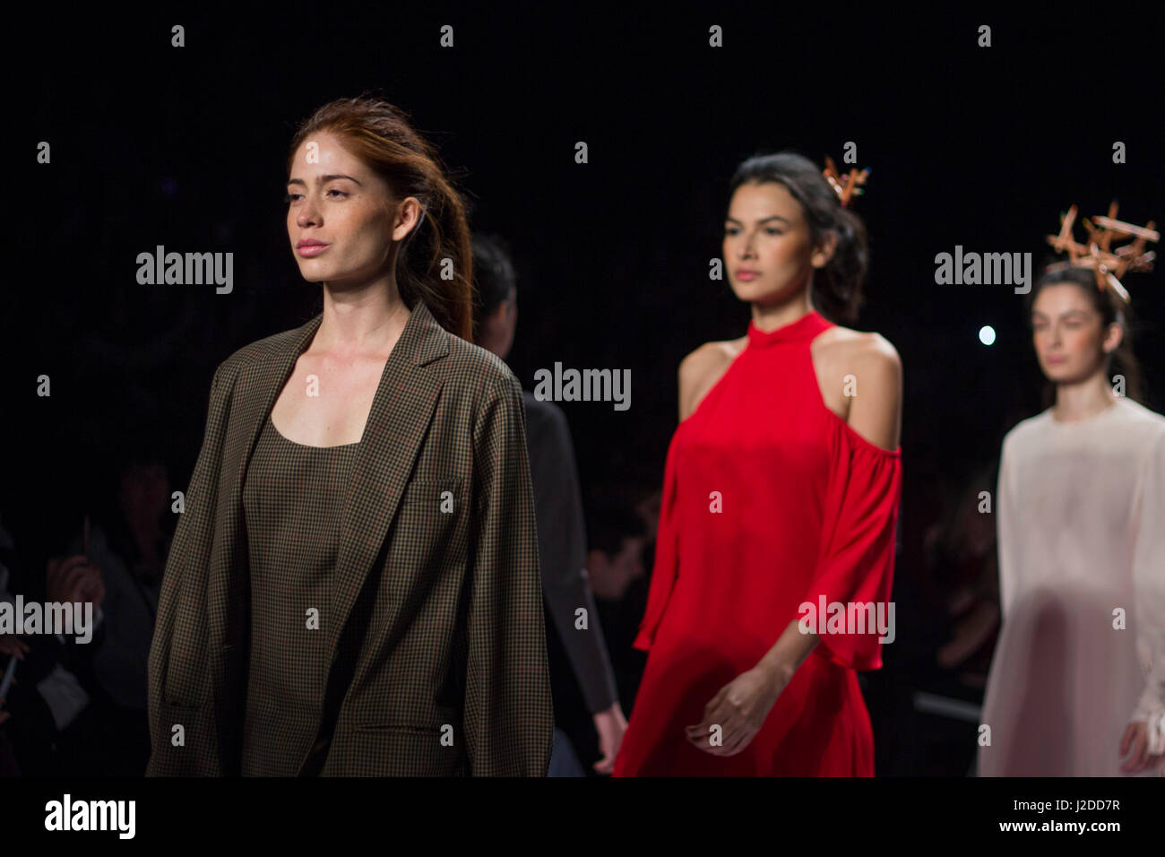 A models walks the runway during Faride Ramos show as part of Bogota ...