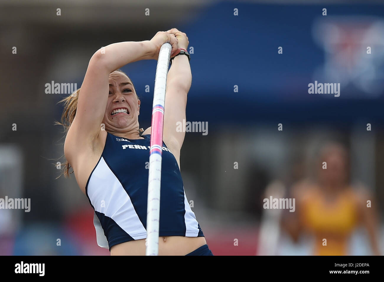April 27, 2017 Penn State's Megan Fry approaches the pole vault pit ...