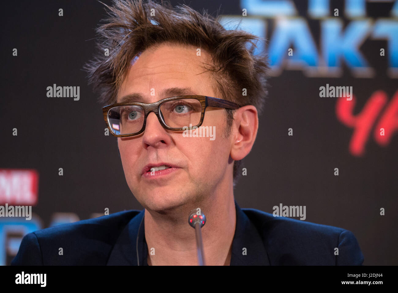 Moscow, Russia. 27th Apr, 2017. American film director James Gunn ...