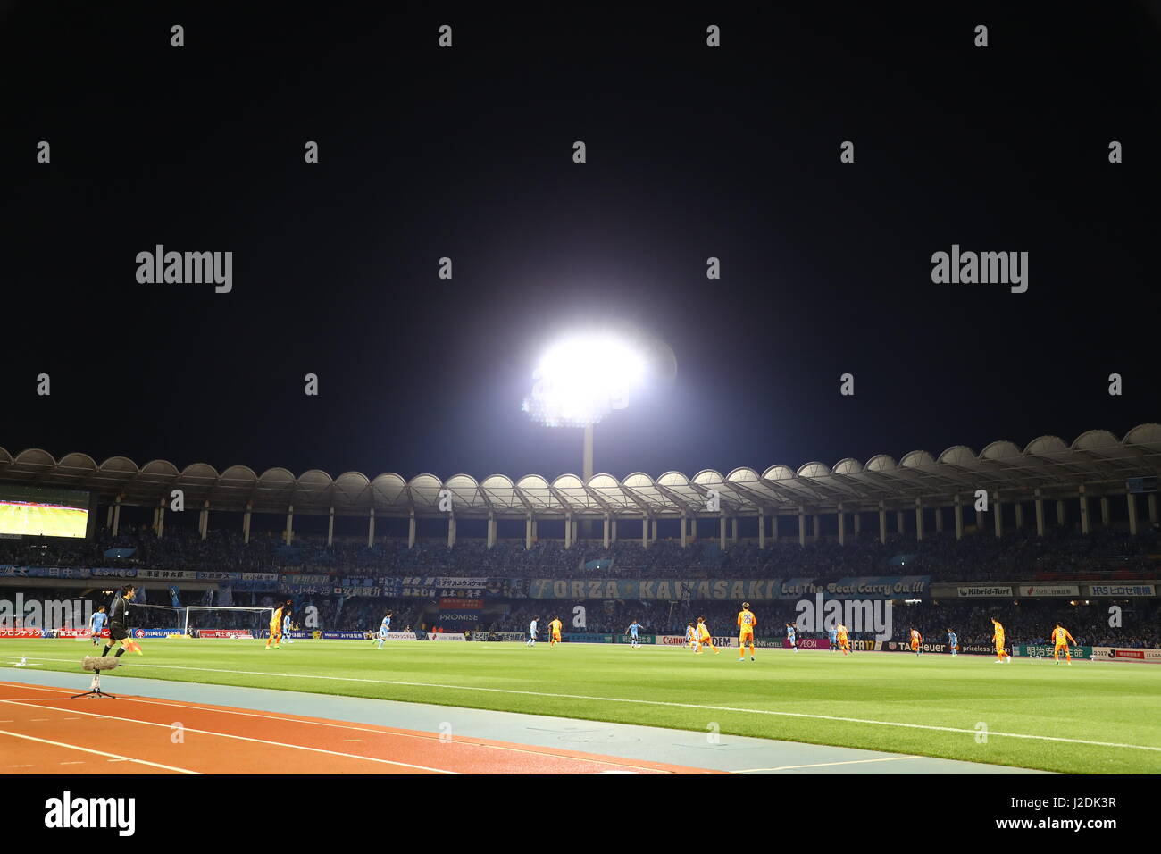 Kanagawa, Japan. 21st Apr, 2017. Todoroki Stadium Football/Soccer : A ...