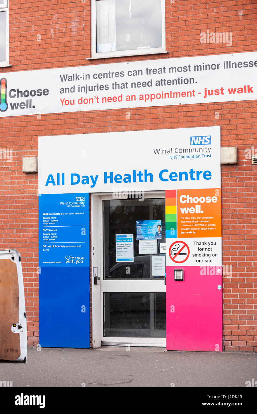 Wirral, UK. 28th April 2017. Arrowe Park Hospital, which is a Wirral ...