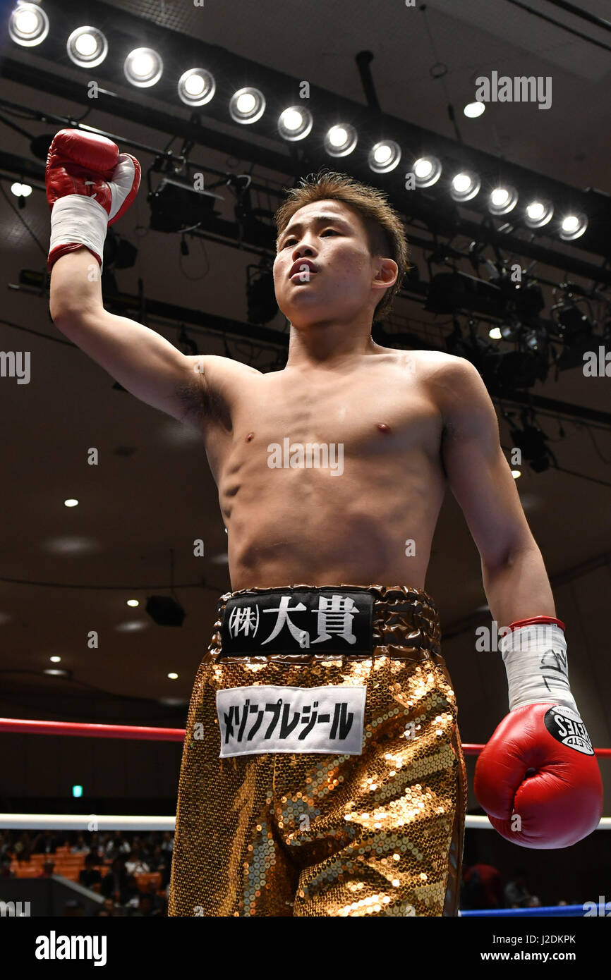 Tokyo, Japan. 25th Apr, 2017. Hiroto Kyoguchi (JPN) Boxing : Hiroto ...