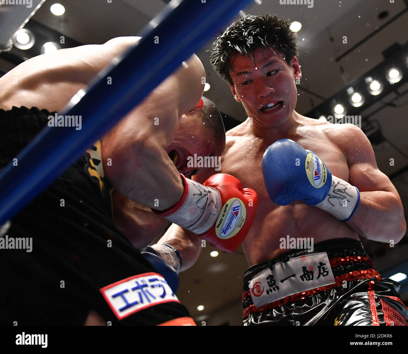 Tokyo, Japan. 25th Apr, 2017. (L-R) Koshinmaru Saito, Takeshi Inoue ...