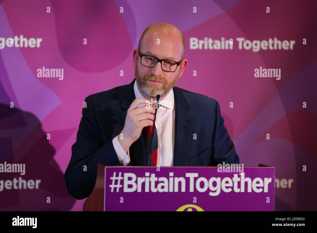 London, UK. 28th Apr, 2017. UKIP Leader Paul Nuttall launches UKIP's ...