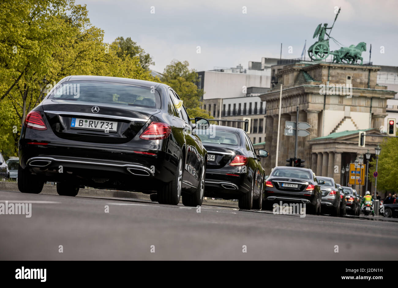 Berlin, Germany. 28th Apr, 2017. Vehicles belonging to the German ...